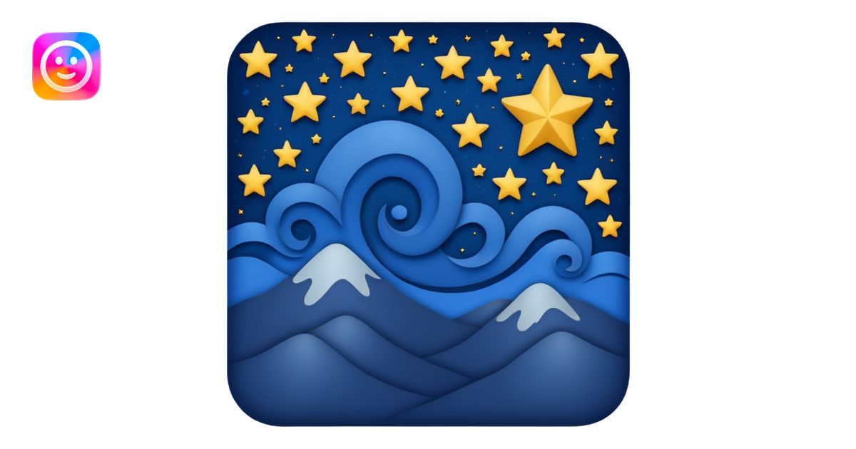 Starry night emoji | AI Emoji Generator