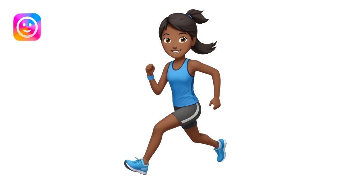 running asian girl emoji | AI Emoji Generator