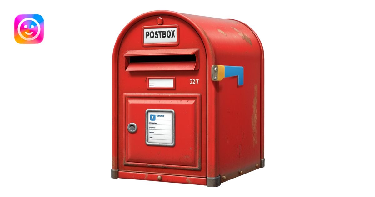 postbox with poster card emoji | AI Emoji Generator
