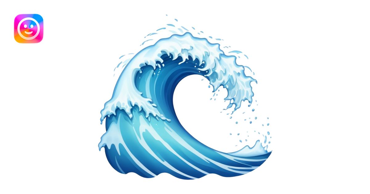splashing water wave emoji | AI Emoji Generator
