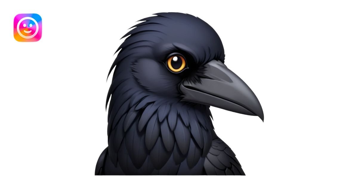 goth raven emoji | AI Emoji Generator