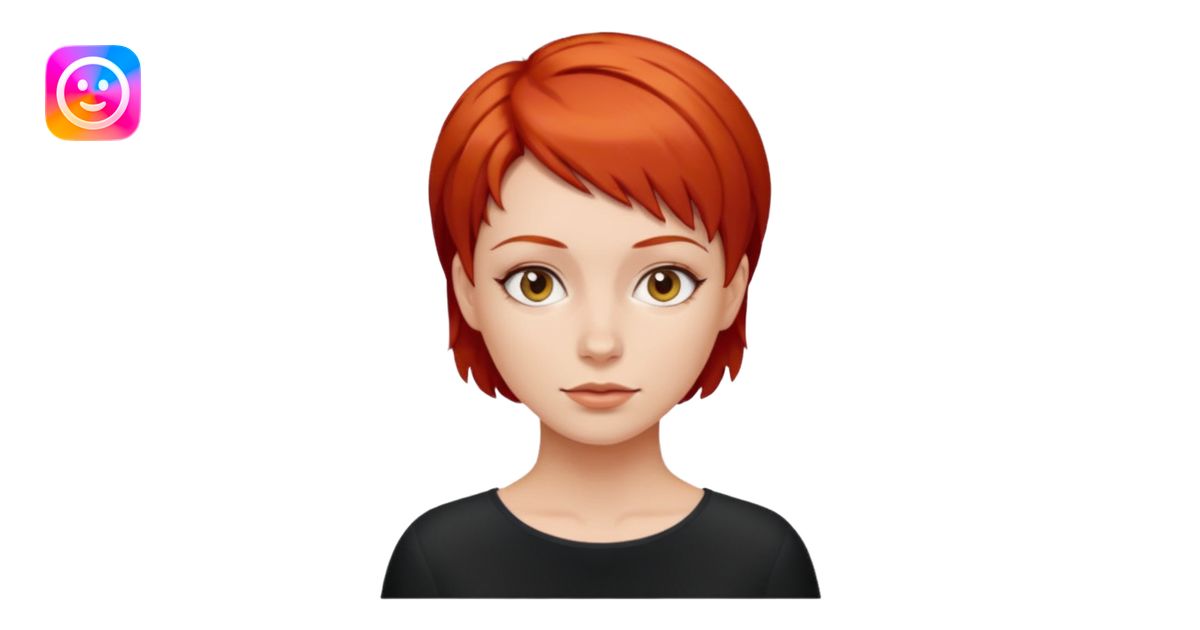 women with very short red hair emoji | AI Emoji Generator