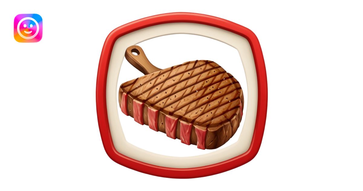 Retro Restaurant Sign steak emoji | AI Emoji Generator