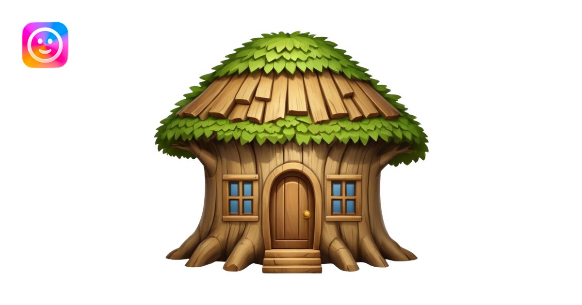house from tree trunk emoji | AI Emoji Generator