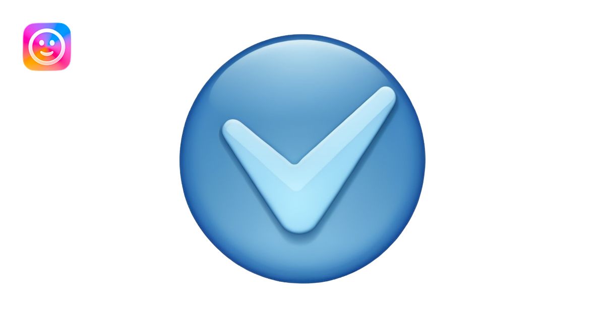 Blue tick emoji | AI Emoji Generator