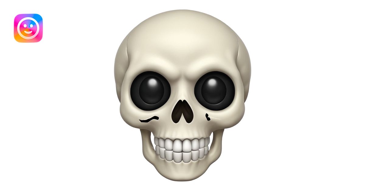 A scary skull emoji | AI Emoji Generator