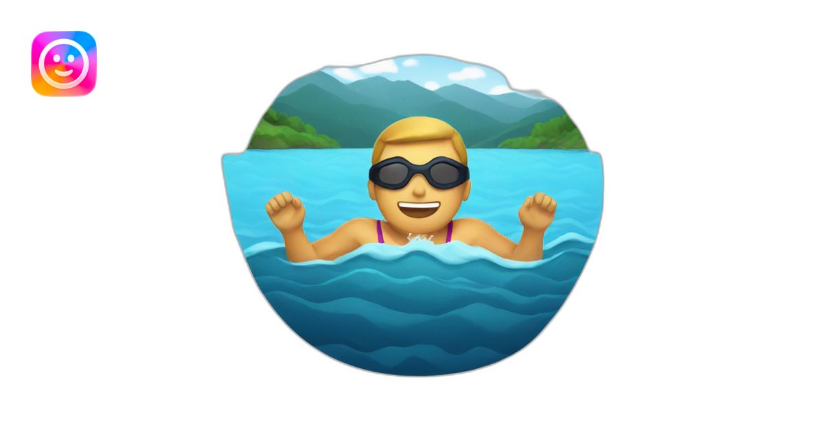 swimmer swimming in a river emoji | AI Emoji Generator