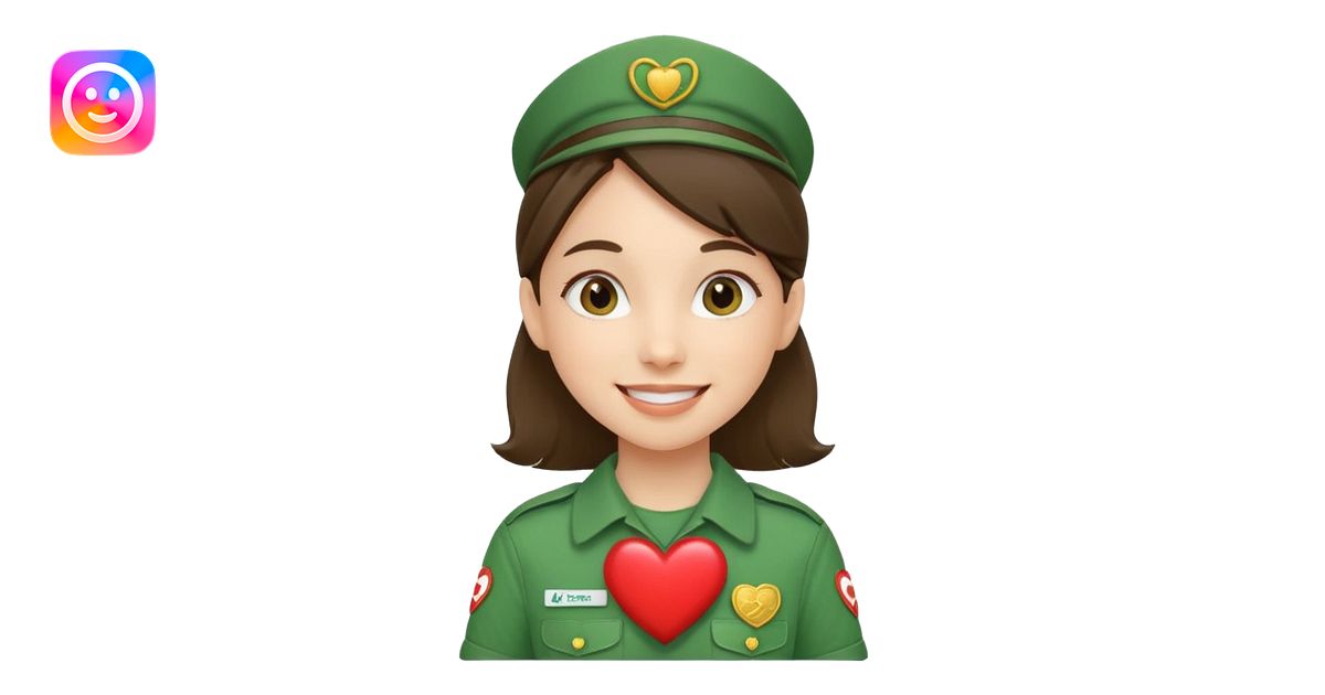 Girl Scouts heart emoji | AI Emoji Generator