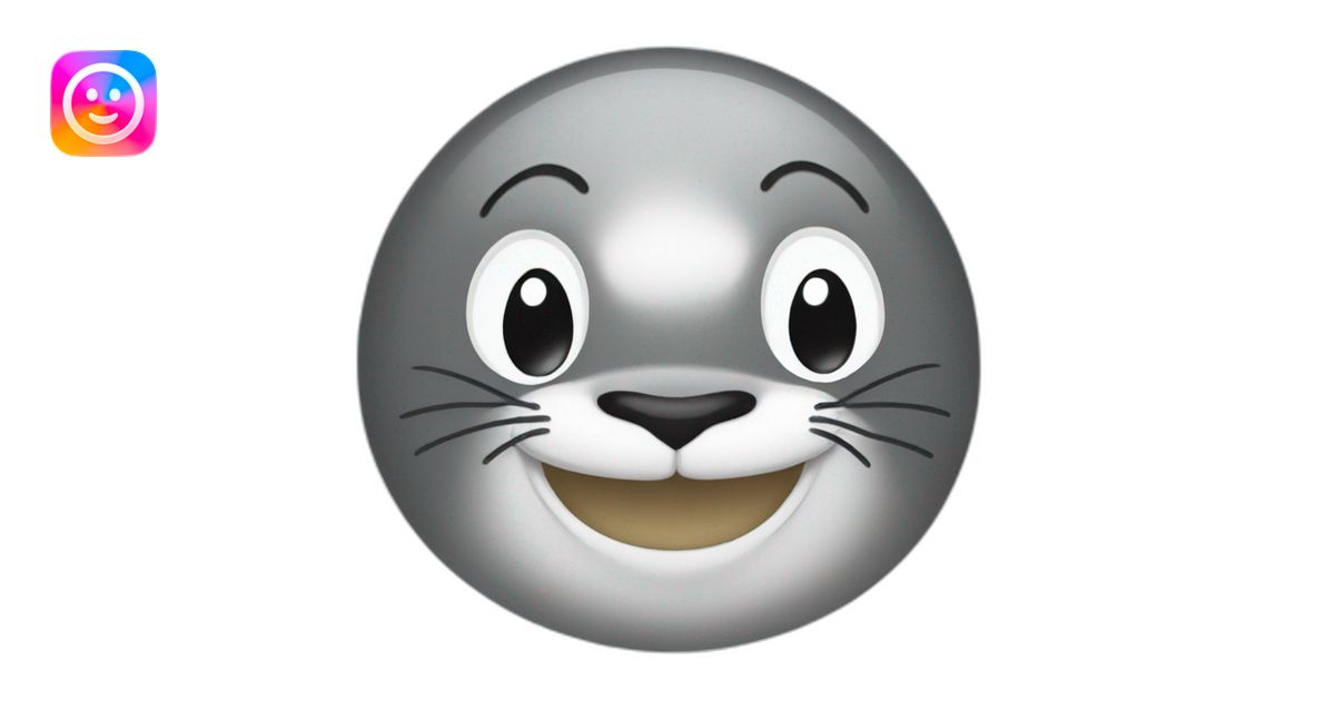 Smiling seal emoji | AI Emoji Generator