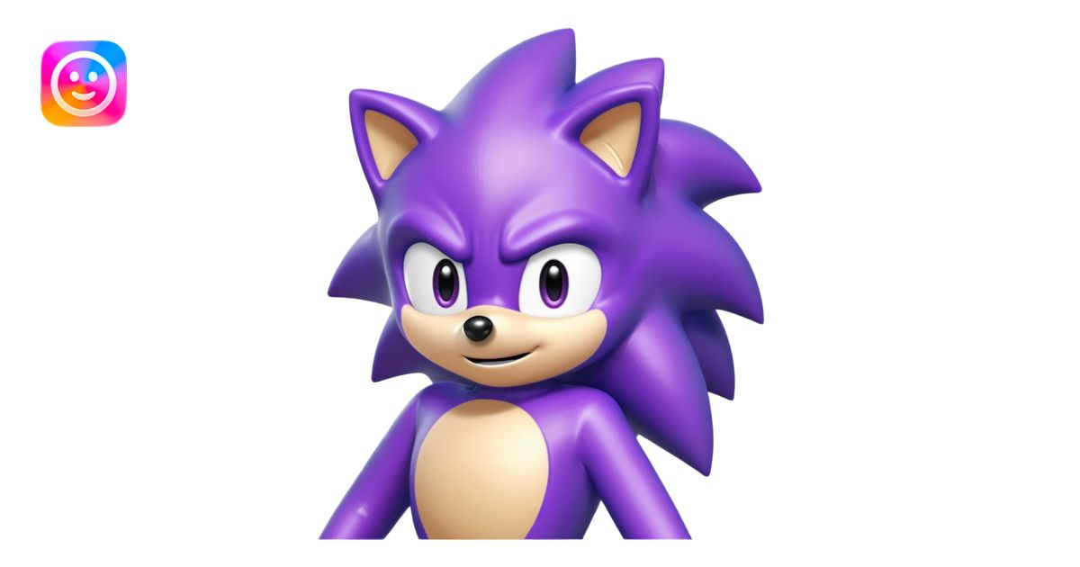 glitter purple sonic emoji | AI Emoji Generator