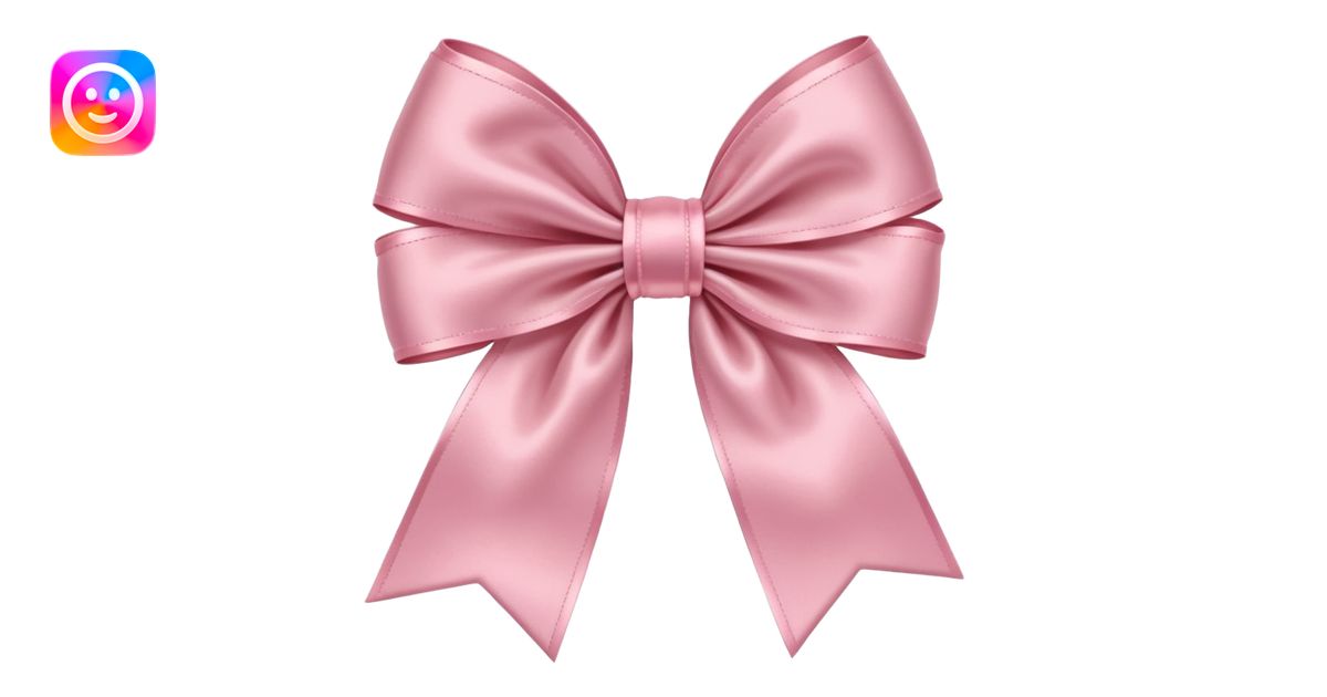 Cute light pink bow emoji | AI Emoji Generator
