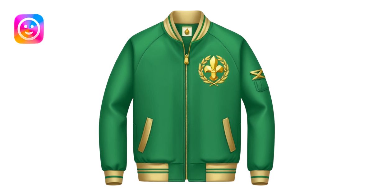 green "master's" jacket emoji emoji | AI Emoji Generator