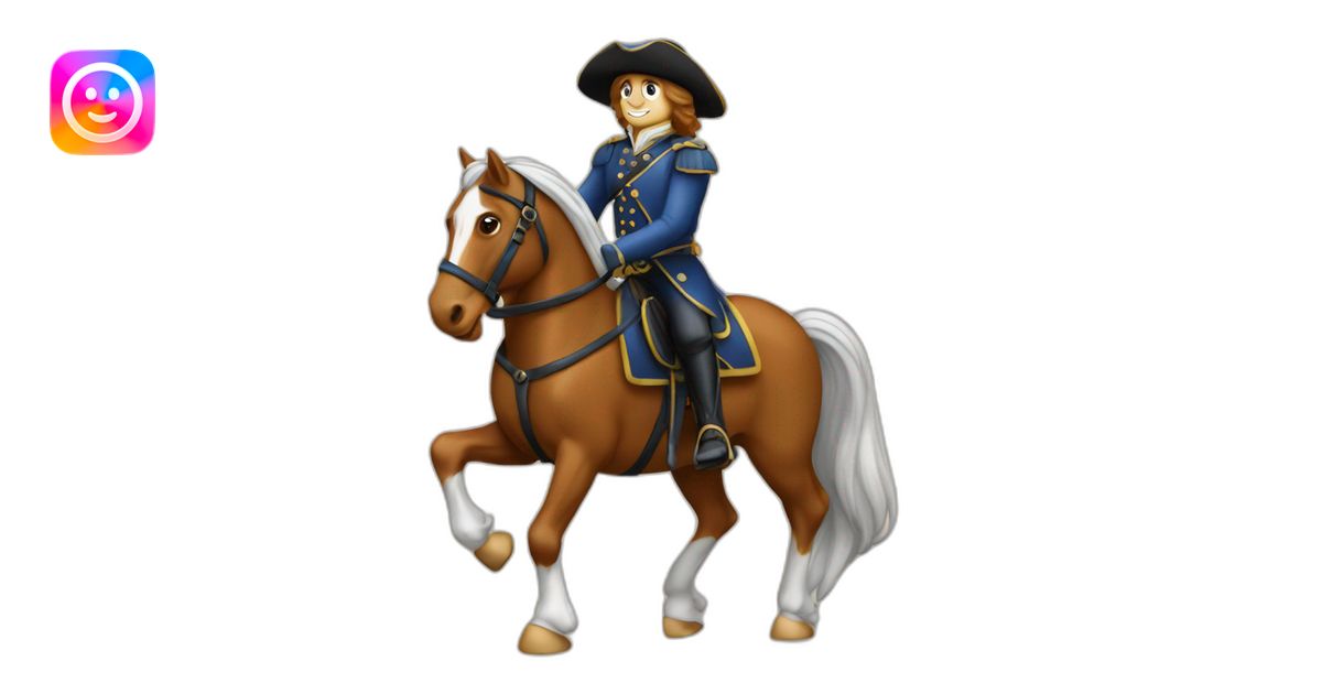 Cavalier sur un cheval emoji | AI Emoji Generator