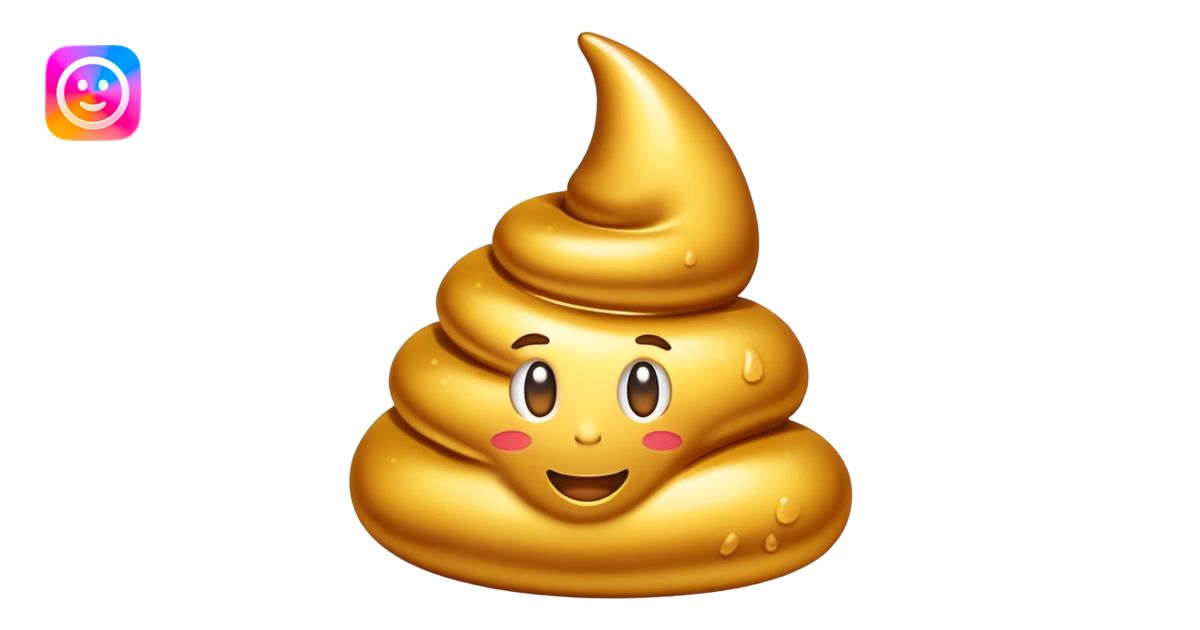 golden poop swirl emoji | AI Emoji Generator