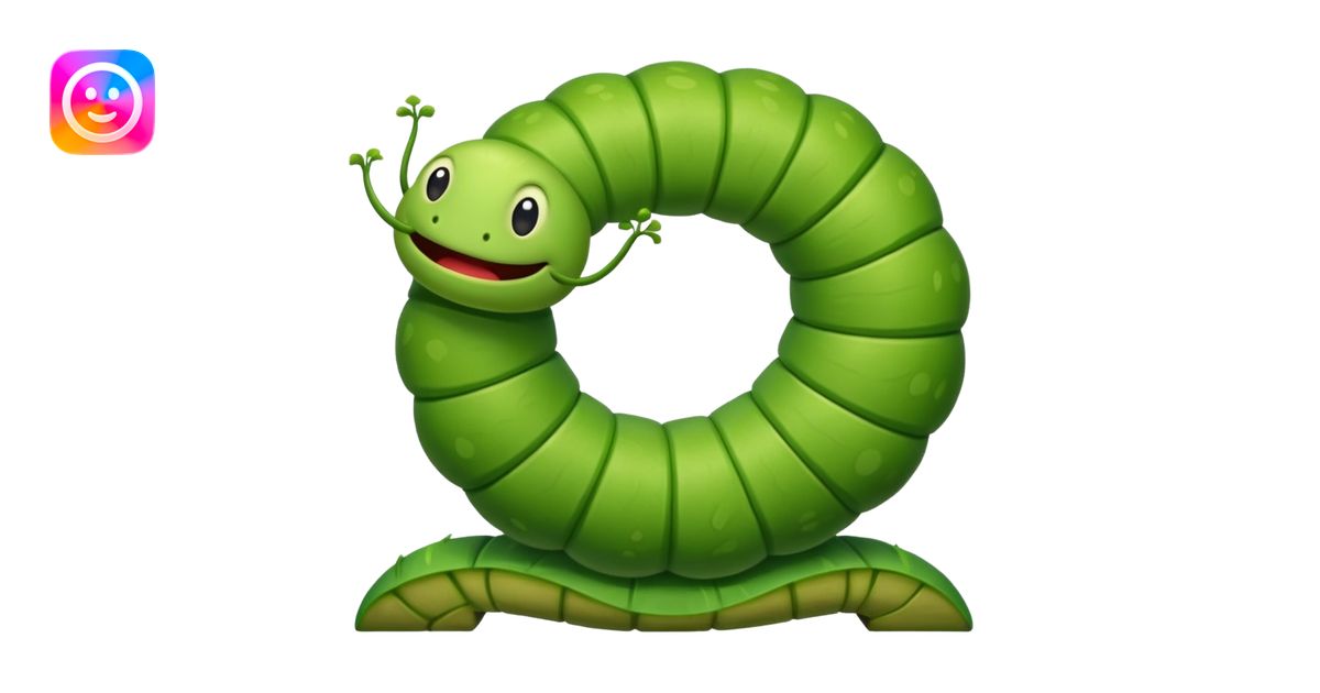 Inchworm with arch emoji | AI Emoji Generator