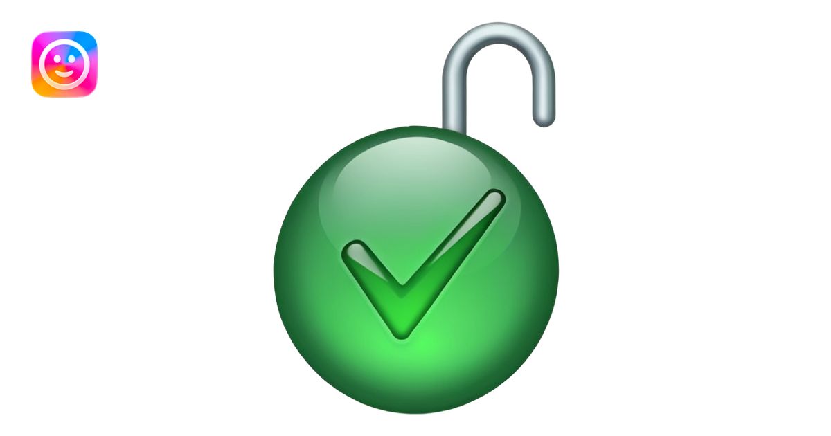 A tick sign with the background as blue emoji | AI Emoji Generator