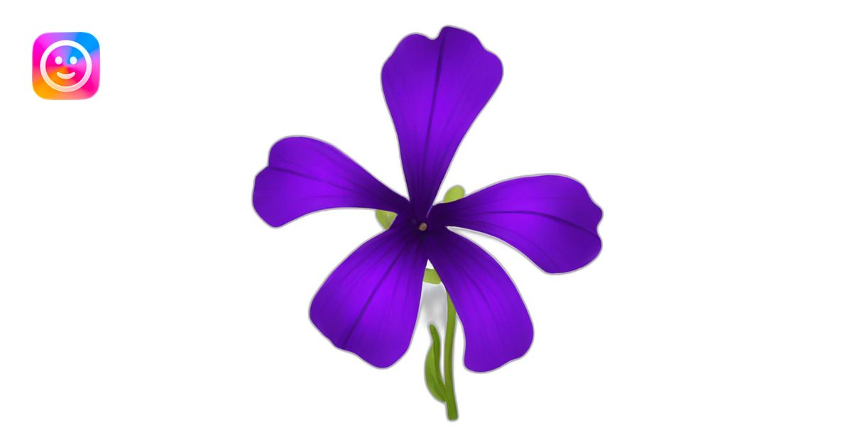 Draw me a 'violet' flower emoji | AI Emoji Generator