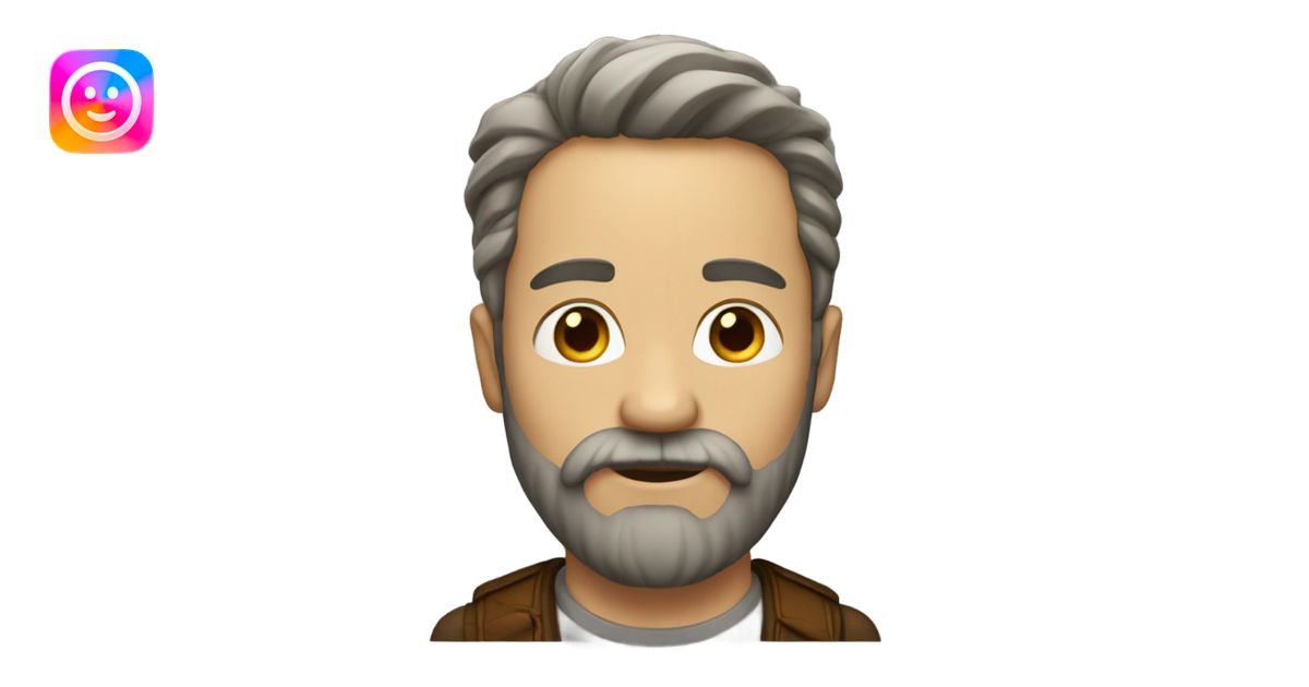 White Cajun man with a beard emoji | AI Emoji Generator