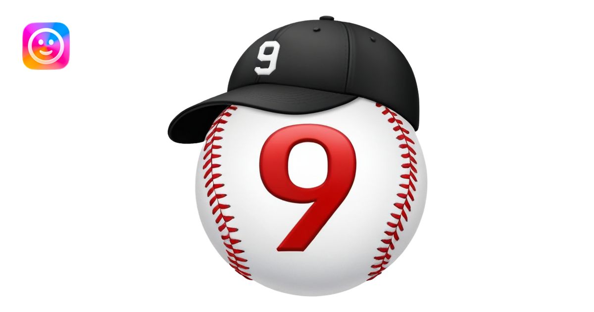 black cap with number “9” emoji | AI Emoji Generator