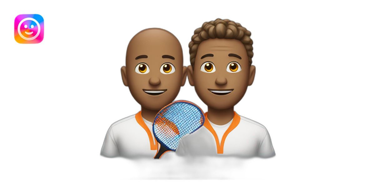 Two guys in shirts with table tennis emoji | AI Emoji Generator