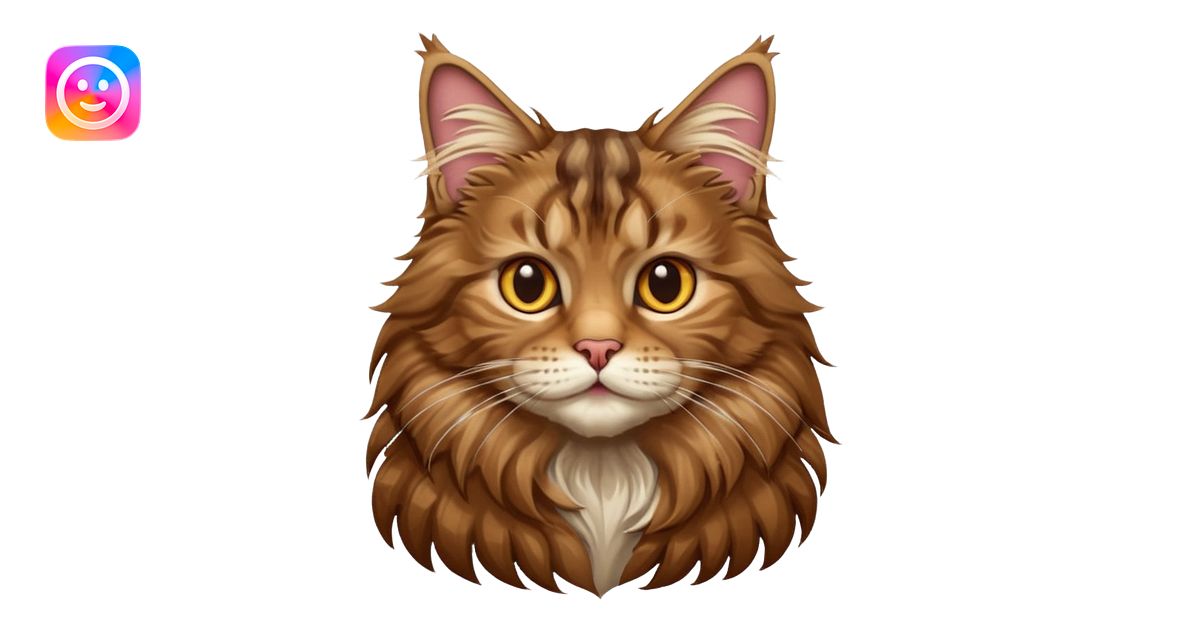 Mainecoon cat emoji | AI Emoji Generator