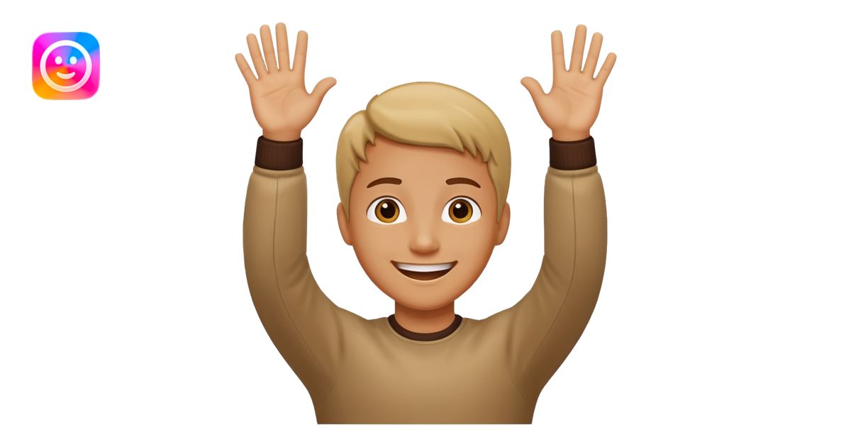 Somone waving there hands up and down emoji | AI Emoji Generator