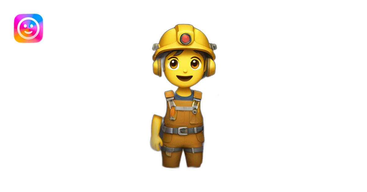 mountain mining gold shaft emoji | AI Emoji Generator