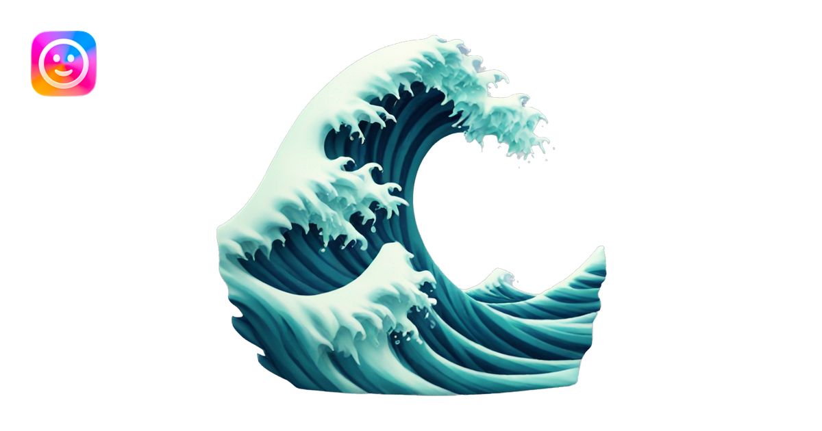 3d wave emoji emoji | AI Emoji Generator