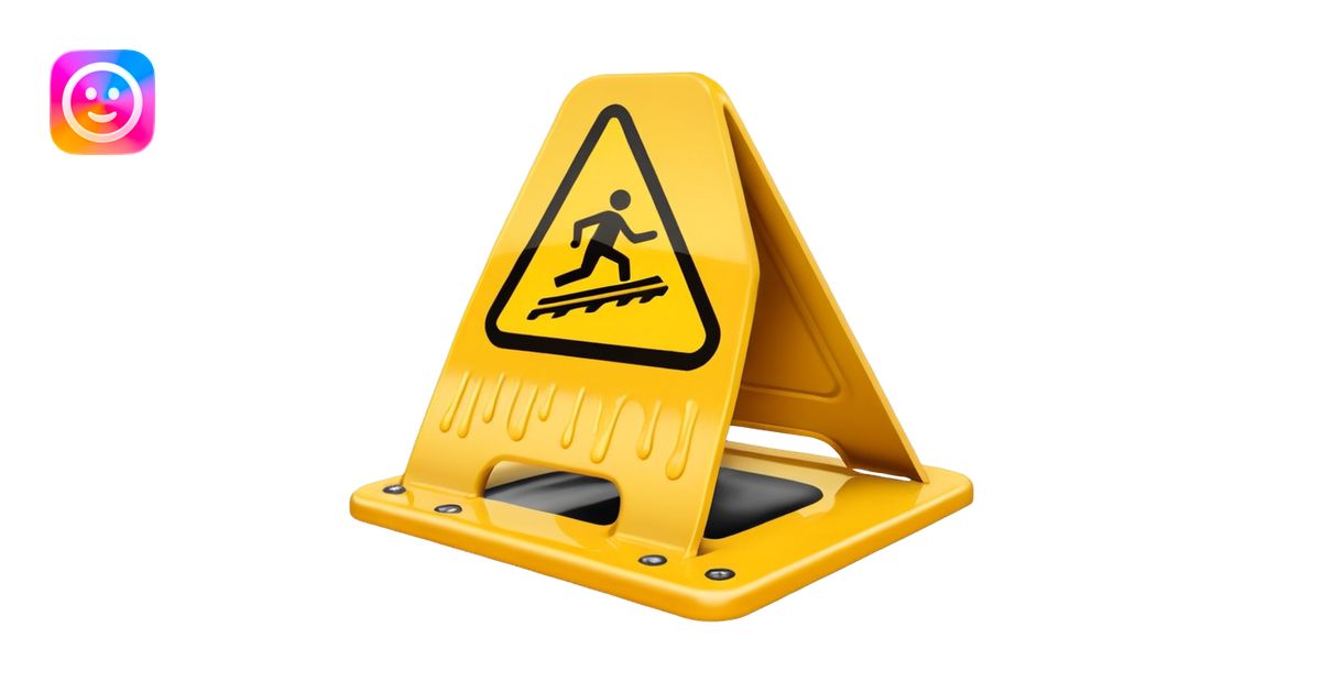 slippery surface sign emoji | AI Emoji Generator