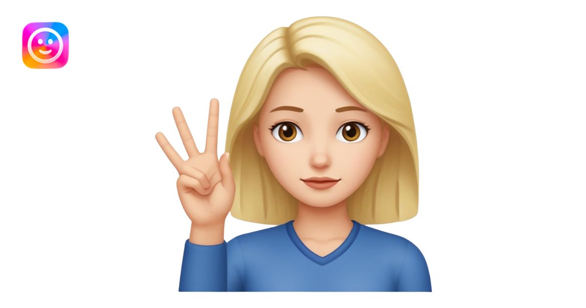 A girl taking the loser emote emoji | AI Emoji Generator