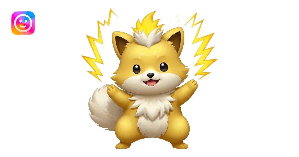 Electrike-Yamper-Furfrou-fusion emoji | AI Emoji Generator