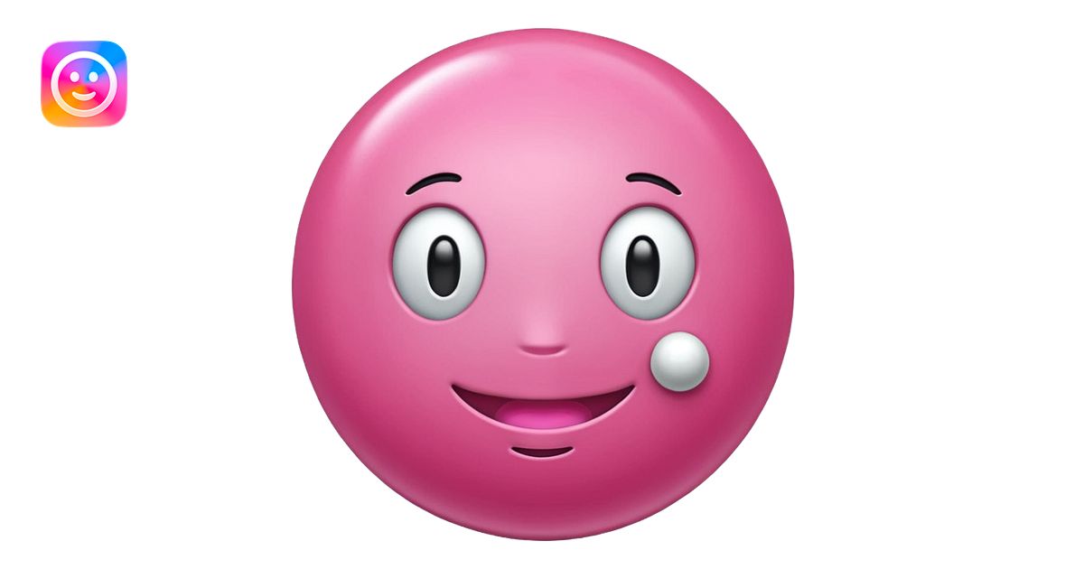 Pink gumball faceless emoji | AI Emoji Generator