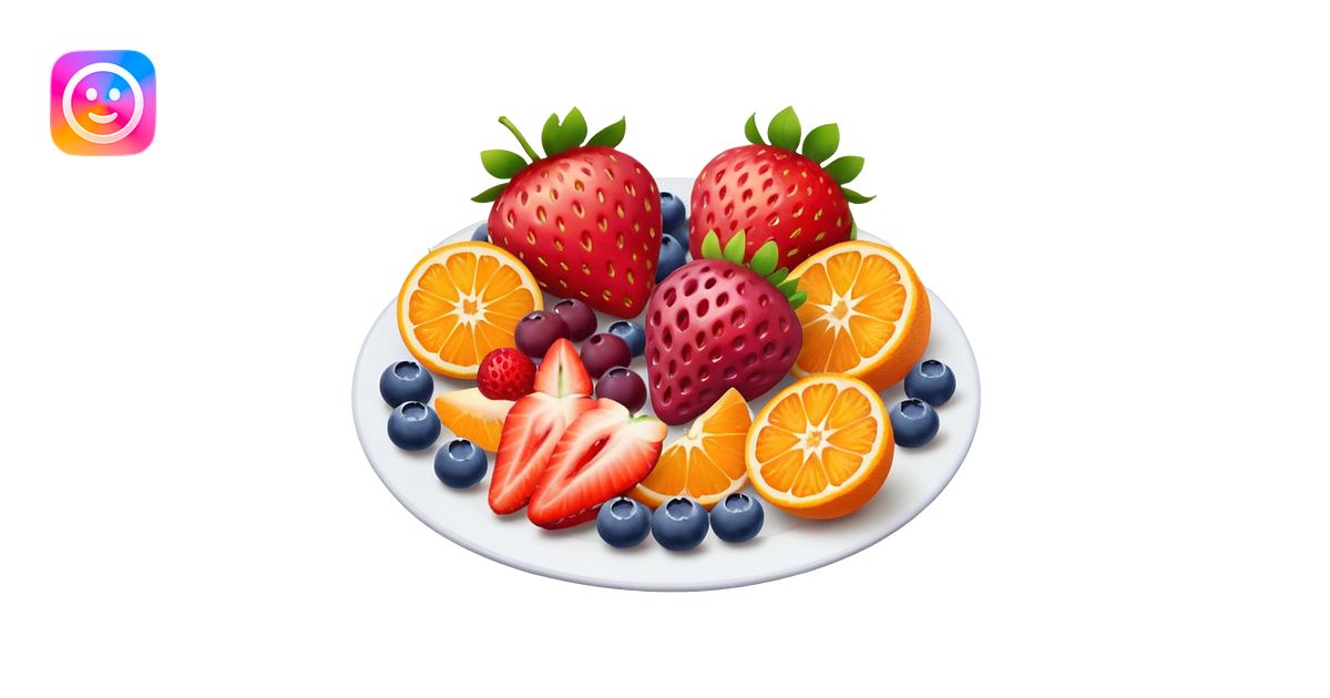 Fruit Plate emoji | AI Emoji Generator