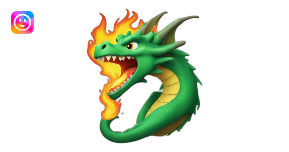 Dragon spitting fire emoji | AI Emoji Generator