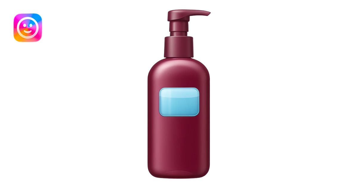 shampoo bottle in burgundy colour emoji | AI Emoji Generator