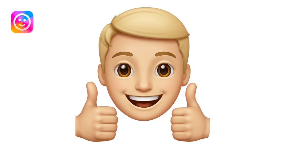 Happy face thumbs up emoji | AI Emoji Generator