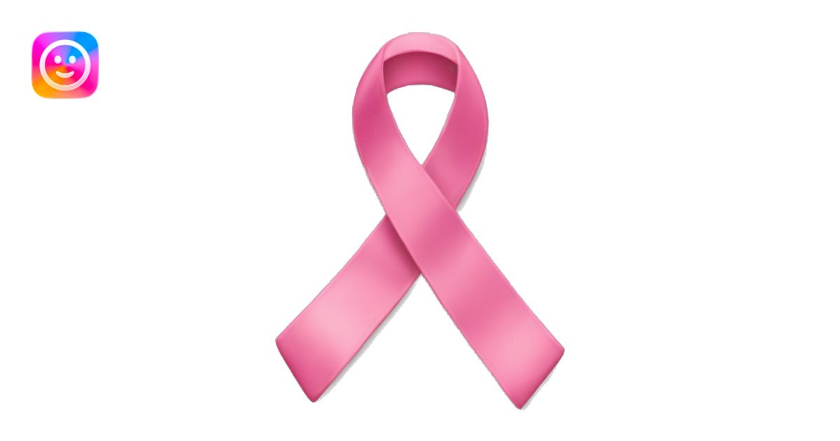 Breast cancer ribbon emoji | AI Emoji Generator