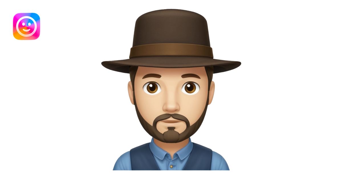 Amish man with goatee emoji | AI Emoji Generator