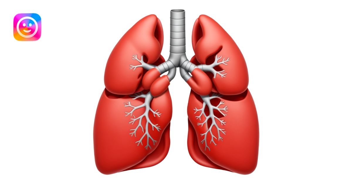 very simple not realistic lungs emoji emoji | AI Emoji Generator