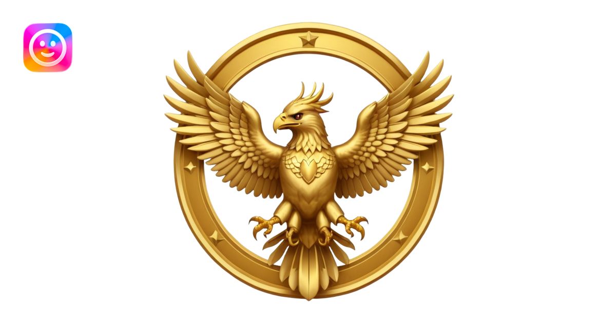 Golden Garuda eagle with wings spread, fierce face, detailed feathers ...