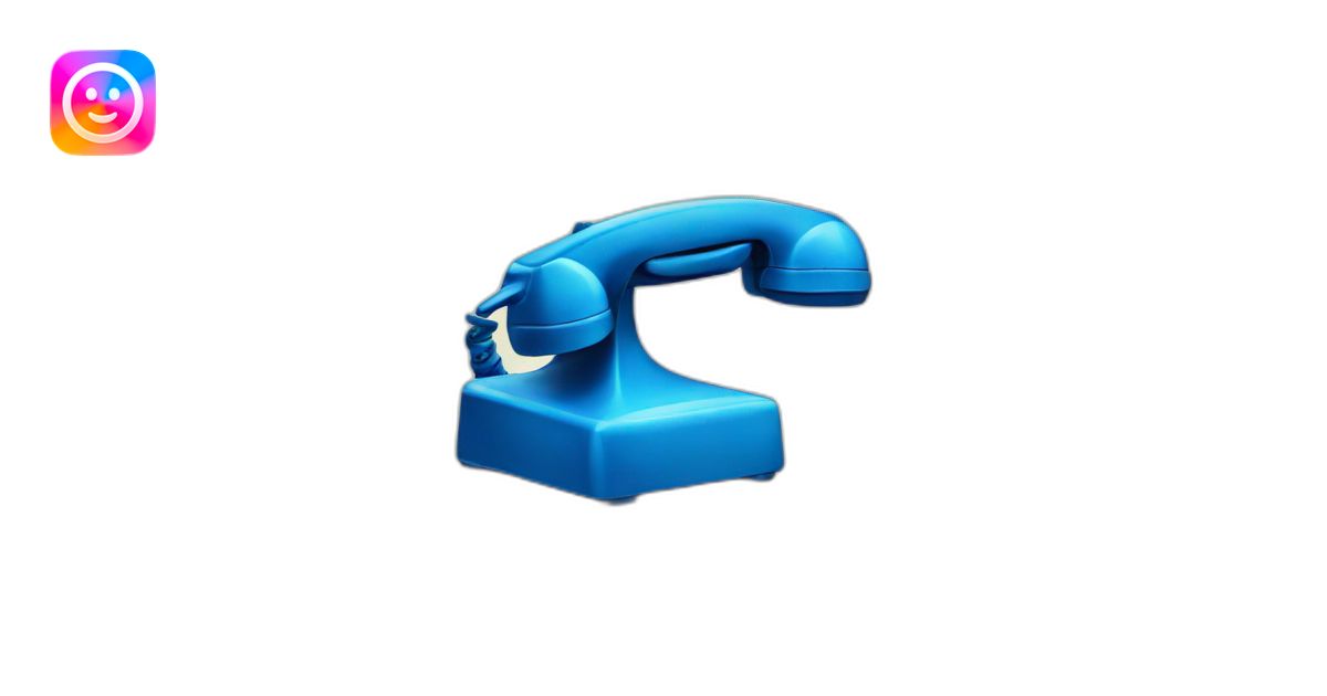 Blue phone emoji | AI Emoji Generator