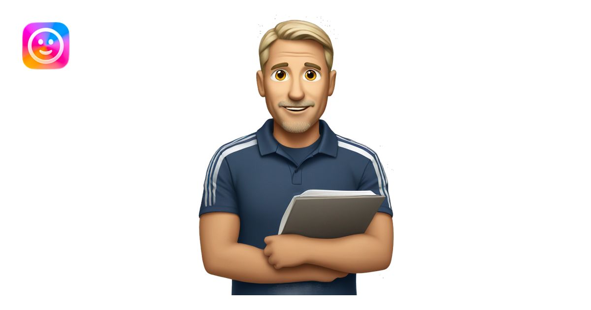 soccer coach with notebook emoji | AI Emoji Generator