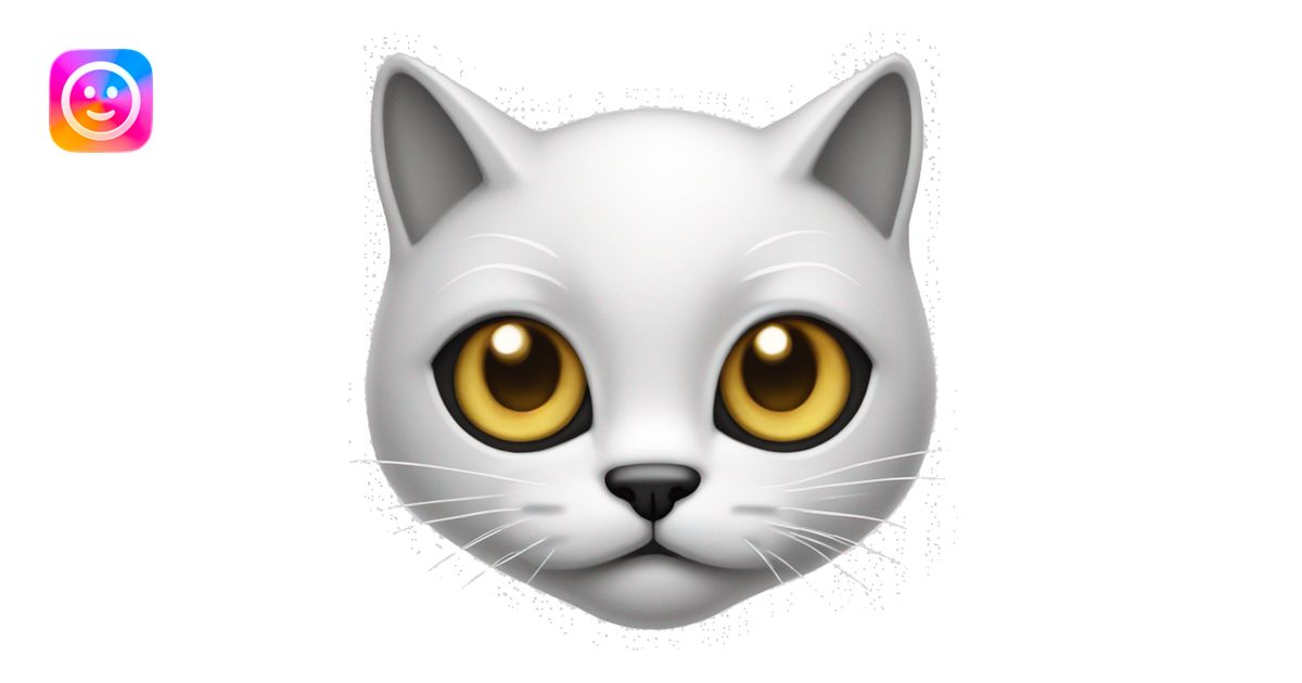 gato blanco con manchas negras guiñando un ojo emoji | AI Emoji Generator