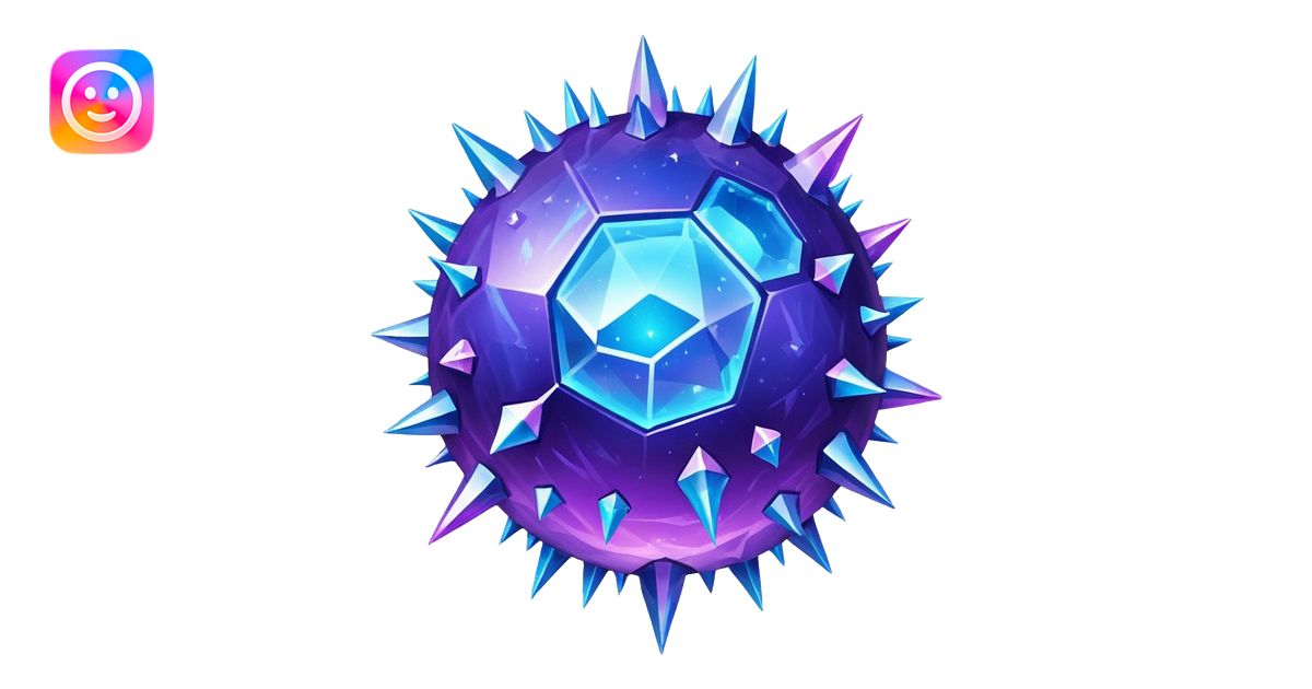 Crystal Planet – surface covered in glowing crystals emoji | AI Emoji ...