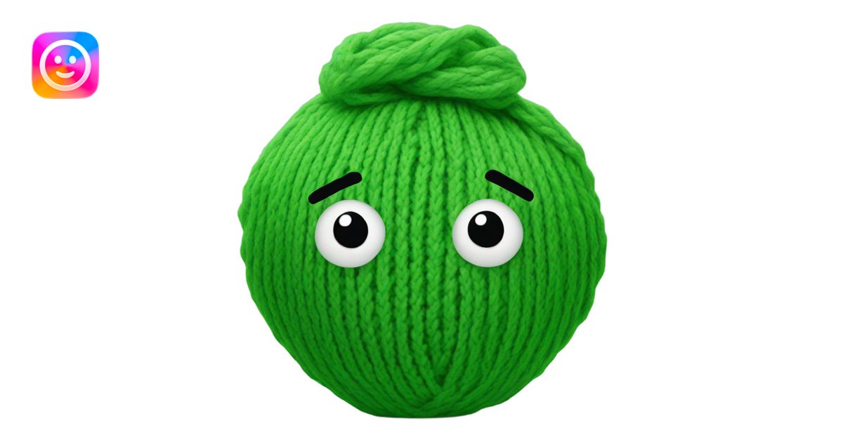 green knitting wool emoji | AI Emoji Generator