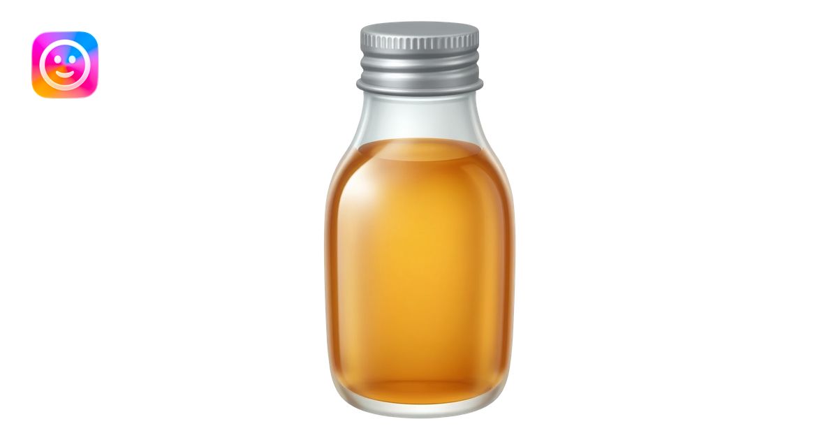 clear water syrup in glass bottle with a lid emoji | AI Emoji Generator