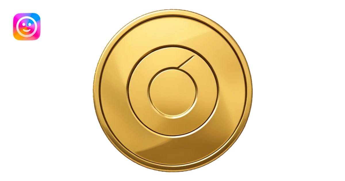 coin placed on its side at a 45-degree angle emoji | AI Emoji Generator