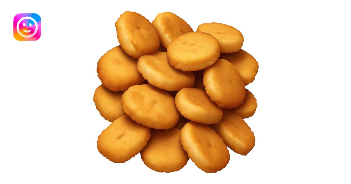 chicken nuggets, classic fast food, simple emoji style emoji | AI Emoji ...