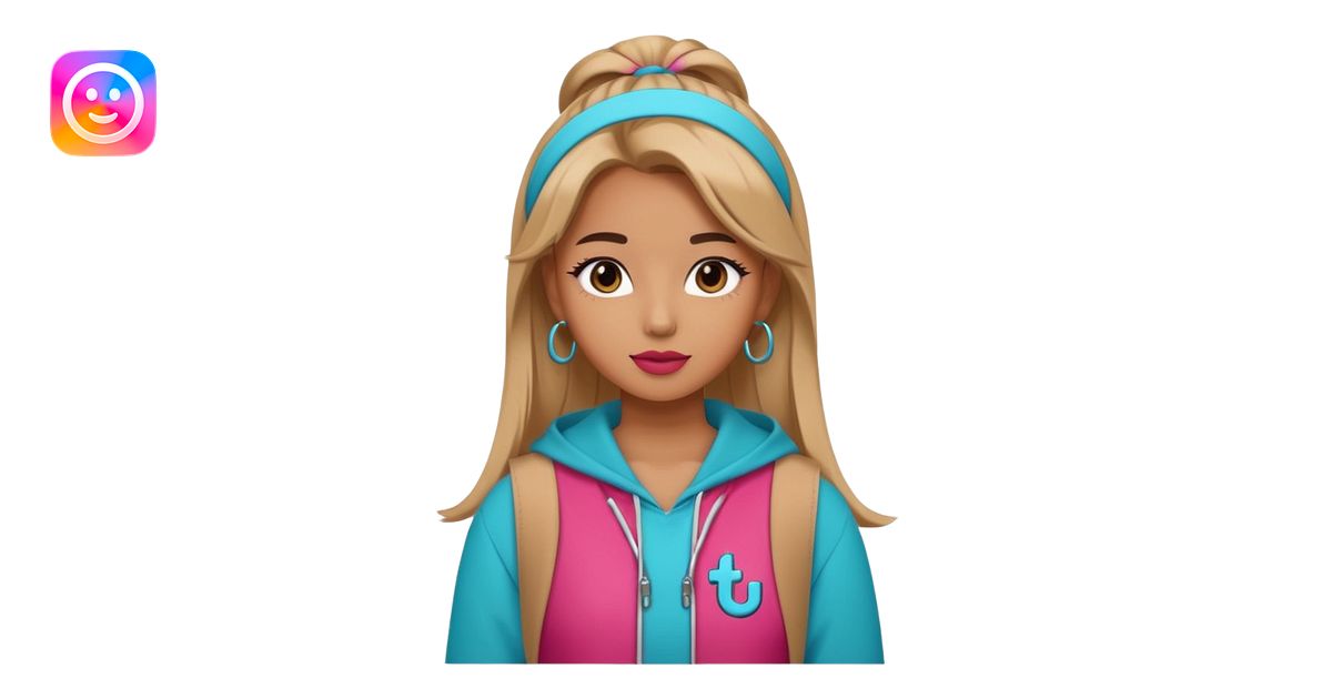 1 human girl TikTok emoji | AI Emoji Generator
