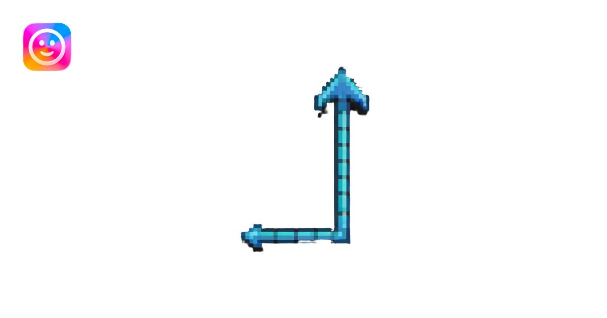 Pixel art downward pointing arrow illustration | AI Emoji Generator